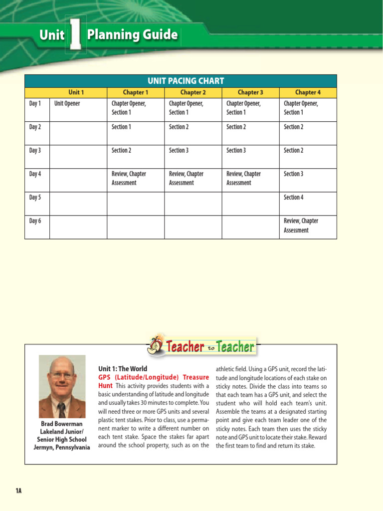 Unit Planning Guide for Geography Lessons | PDF | Geography | Map