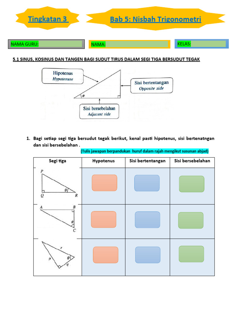 BAB 5 Nisbah Trigonometri | PDF