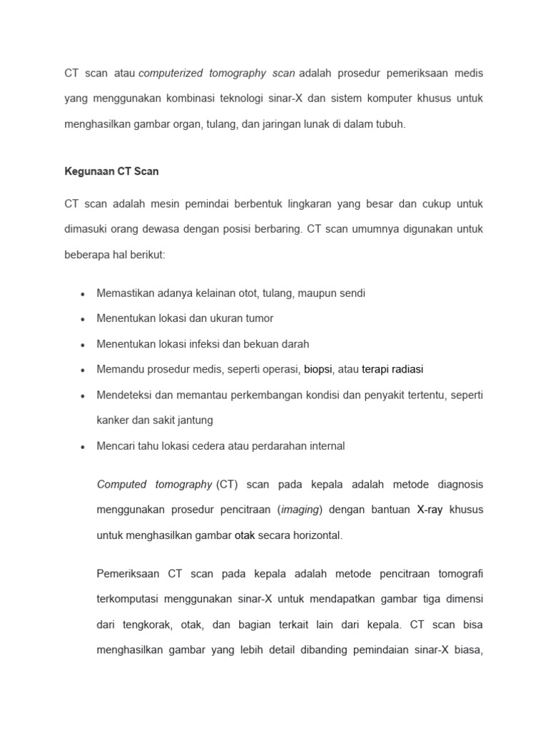 CT Scan | PDF