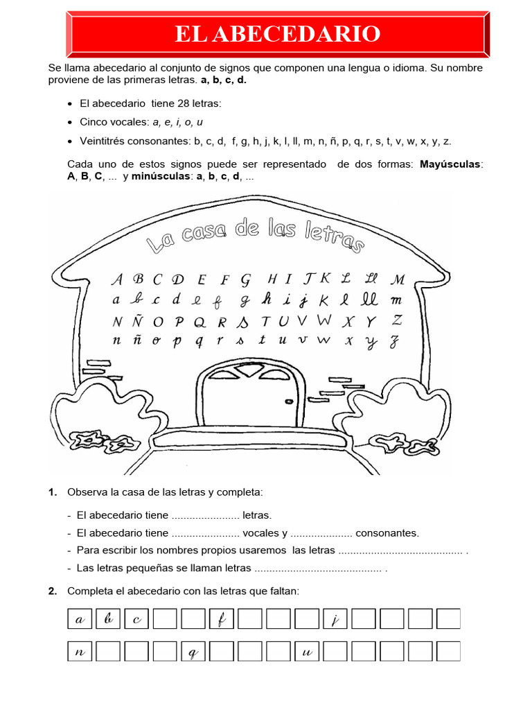 El Abecedario para Segundo de Primaria | PDF | Alfabeto | Codificaciones