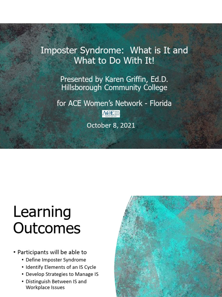 Imposter Syndrome Presentation Available For Distribution | PDF ...