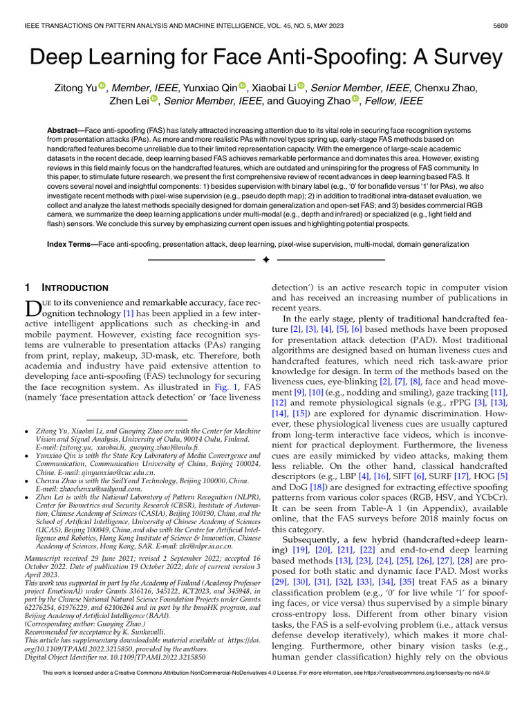 23 AI Deep Fake Deep - Learning - For - Face - Anti-Spoofing - A ... 23 AI Deep Fake Deep - Learning - For - Face - Anti-Spoofing - A ...