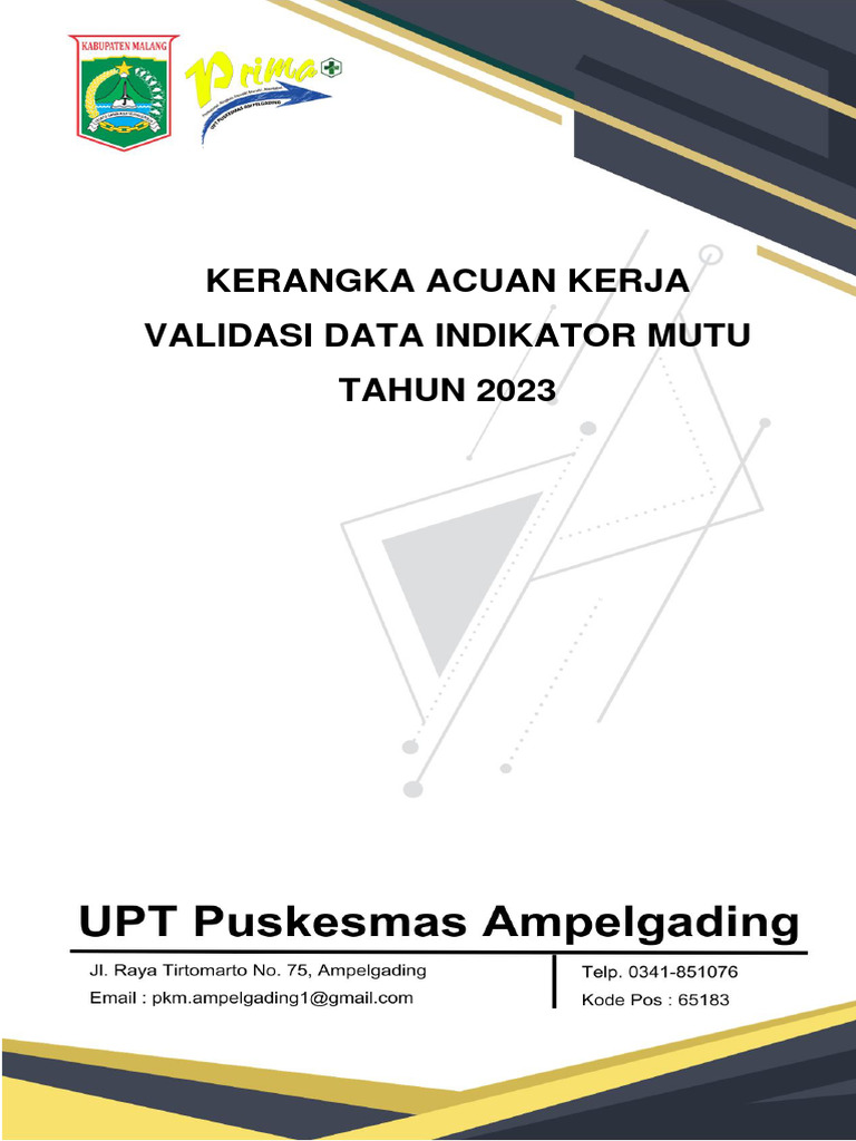5.1.3. (A) KAK Validasi Indikator Mutu 2023 | PDF