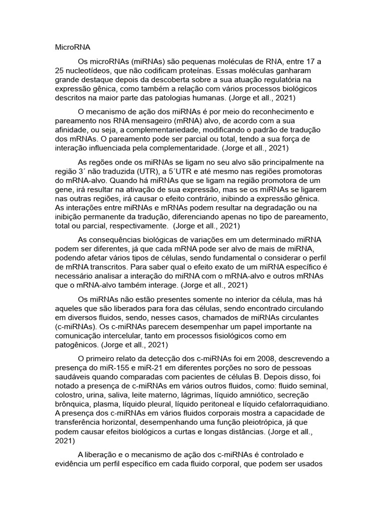 MicroRNA | PDF | Micro-ARN | RNA mensageiro