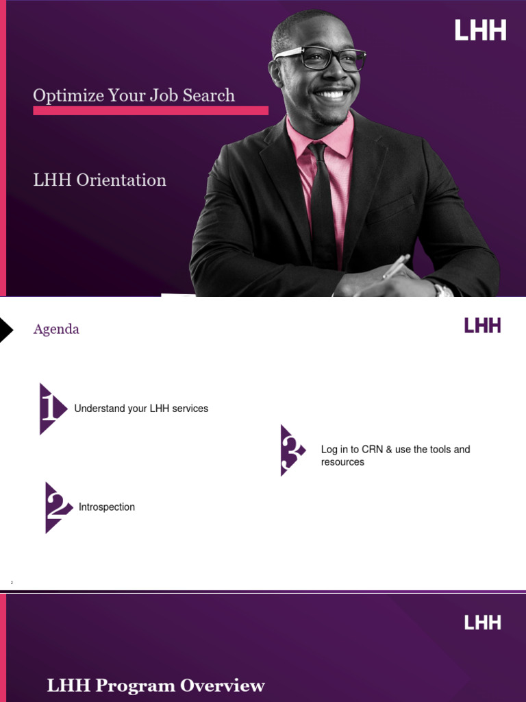 LHH Orientation Optimize Your Job Search | PDF | Linked In | Recruitment LHH Orientation Optimize Your Job Search | PDF | Linked In | Recruitment