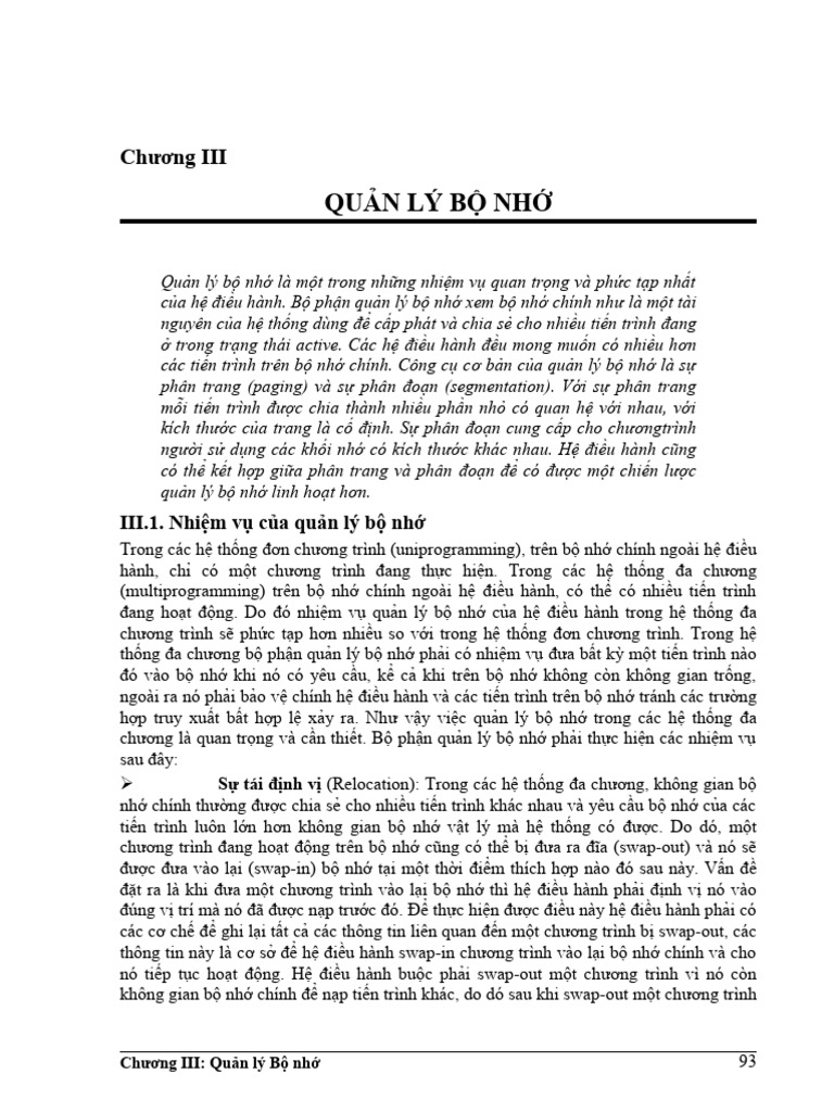 Giao Trinh LT - HDH - Chuong 3 | PDF