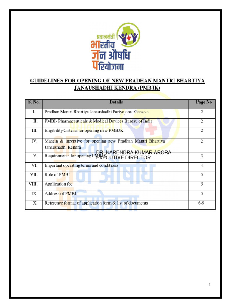 Guideline For Opening PMBJP Kendra - 27062023 | PDF | Government Of India | Economy Of India