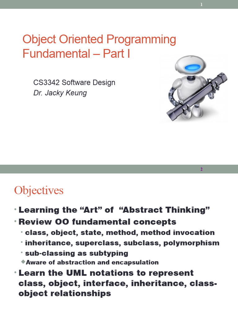 L02 OOFundamental Part1 | PDF | Inheritance (Object Oriented Programming) | Class (Computer ...