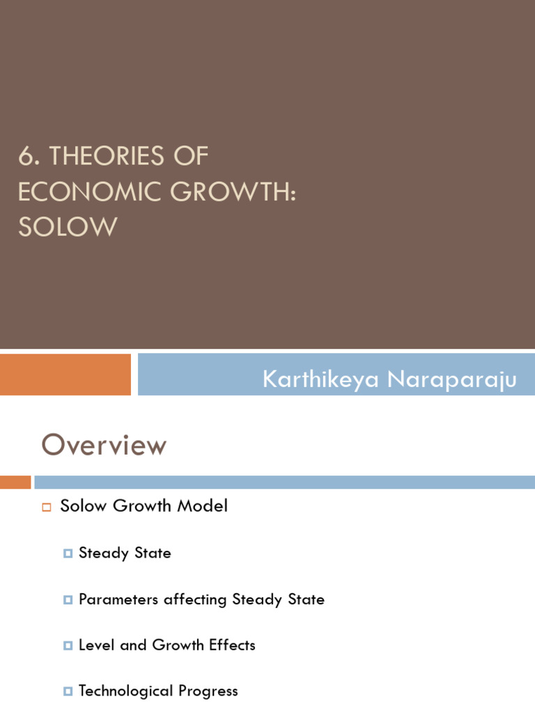 Theories of Economic Growth - Solow Model - Contd | PDF | Economic ...