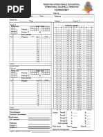 B - FIBA Basketball Scoresheet Sample | PDF | Team Sports | Sports