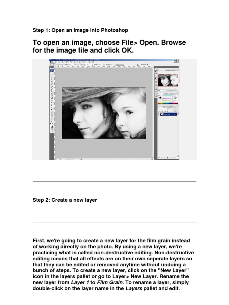 To Open An Image, Choose File Open. Browse For The Image File and Click ...