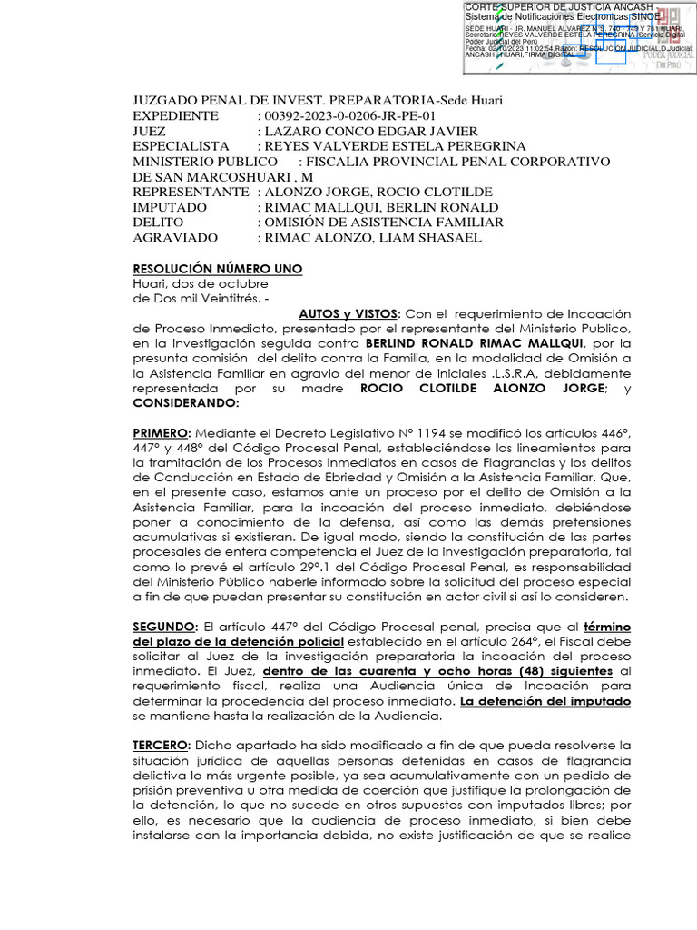Exp. 00392-2023-0-0206-JR-PE-01 - Resolución - 17020-2023-1 | PDF ...