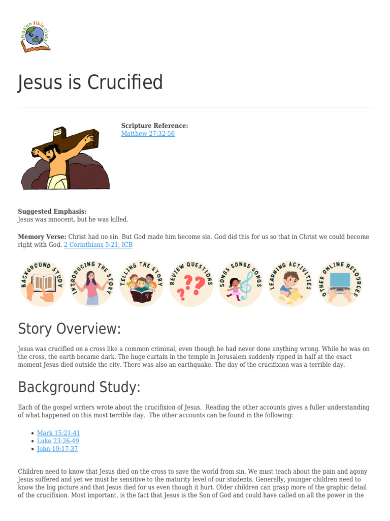 Jesus' Crucifixion and Resurrection | PDF | Crucifixion | Crucifixion ...