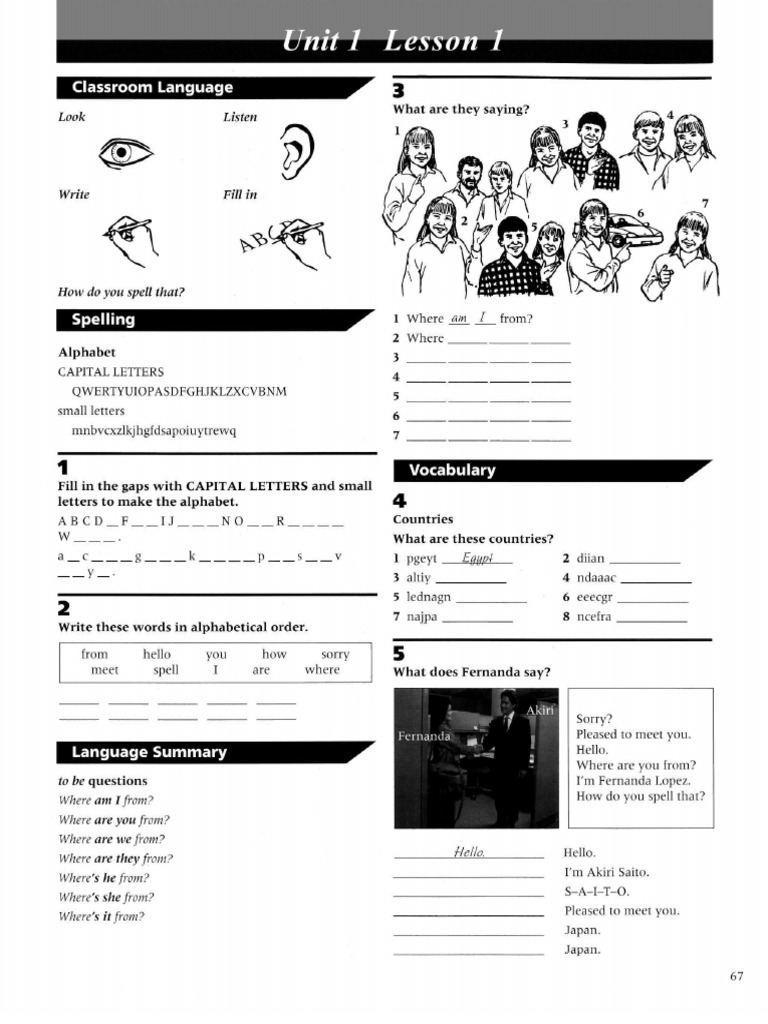 Accelerate Starter Practice - Unit 1-6 | PDF