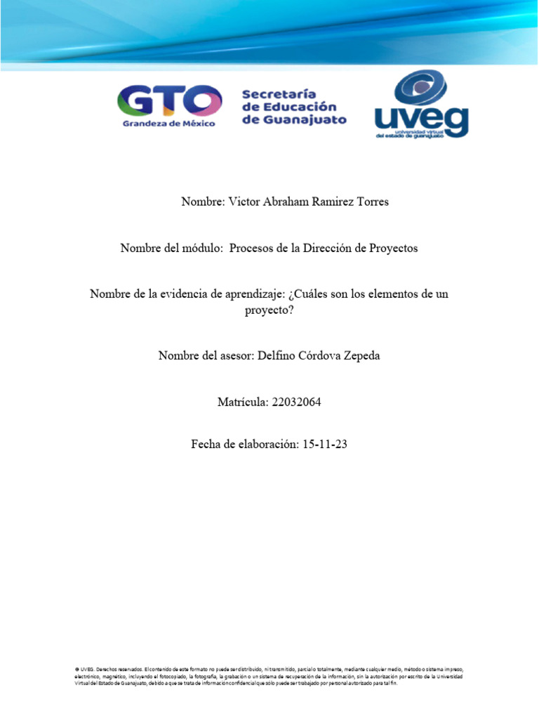 Ramirez Victor R3 U2 | PDF | Gestión de proyectos | Planificación