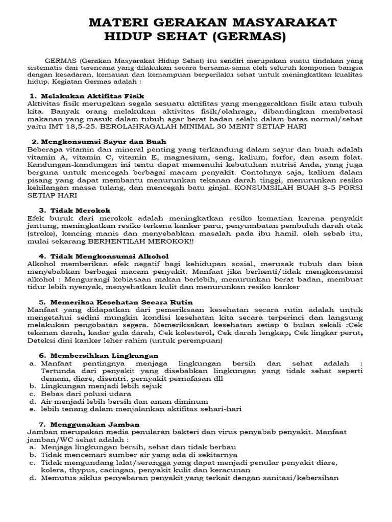 Logo Germas untuk Hidup Sehat | PDF