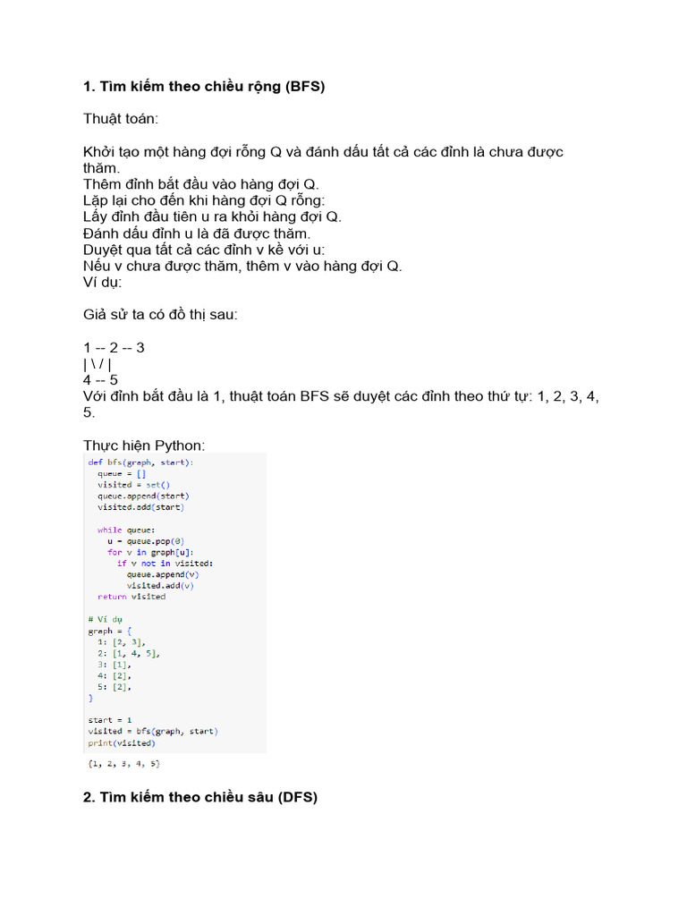 1. Tìm kiếm theo chiều rộng (BFS) | PDF