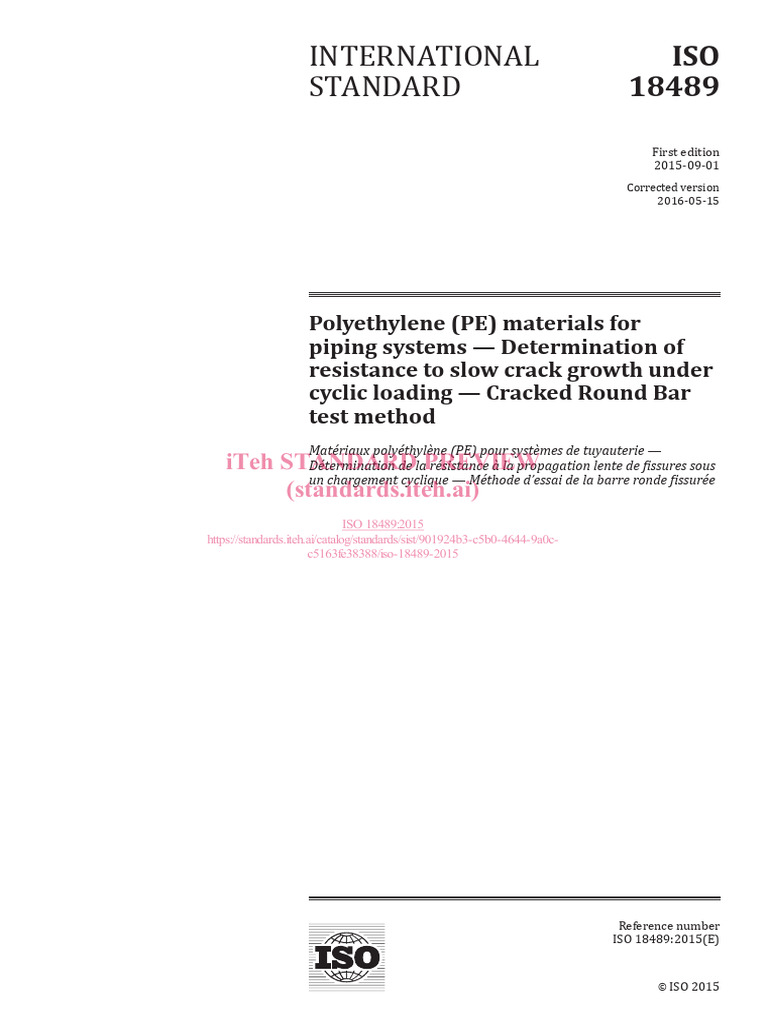 Iso 18489 2015 | PDF | Polyethylene | International Organization For ...