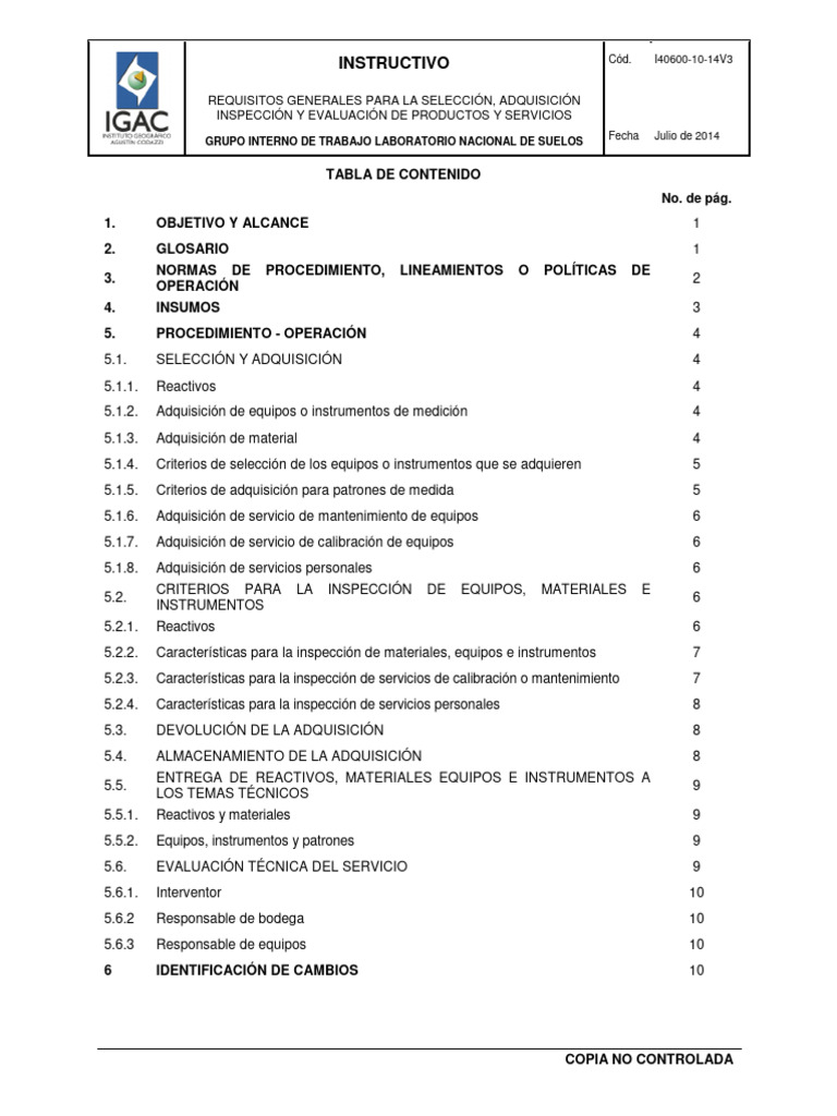 I40600-10-14V3 Requis. Generales para La Seleccion Adquisicion ... I40600-10-14V3 Requis. Generales para La Seleccion Adquisicion ...