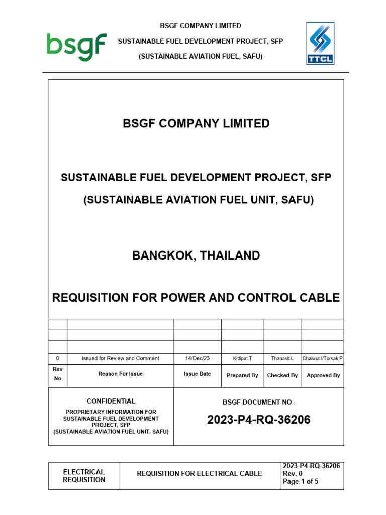Inquiry For Power and Control Cable Rev.0 | PDF | Specification ...