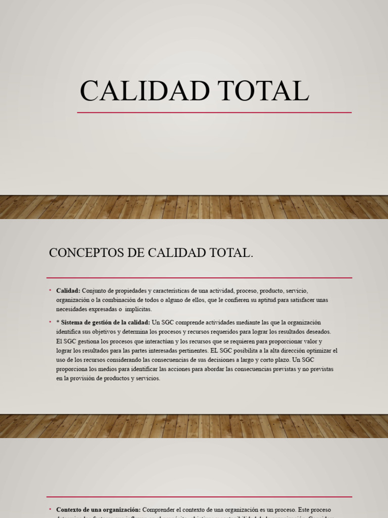 Calidad Total. | PDF | Calidad (comercial) | Producto (Negocio)