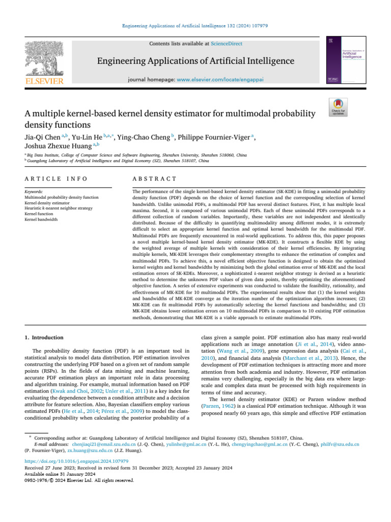 2024-A Multiple Kernel-Based Kernel Density Estimator For Multimodal Probability Density ...