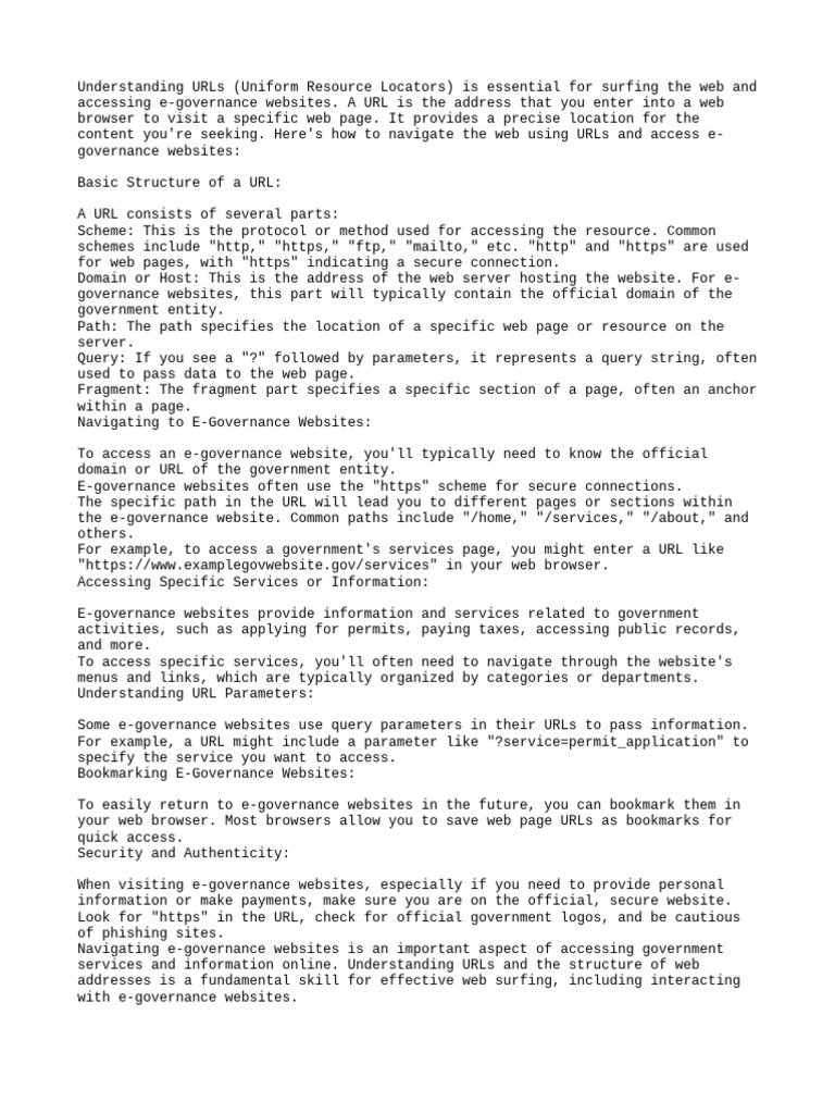 Understanging Url Surfing | PDF | World Wide Web | Internet & Web