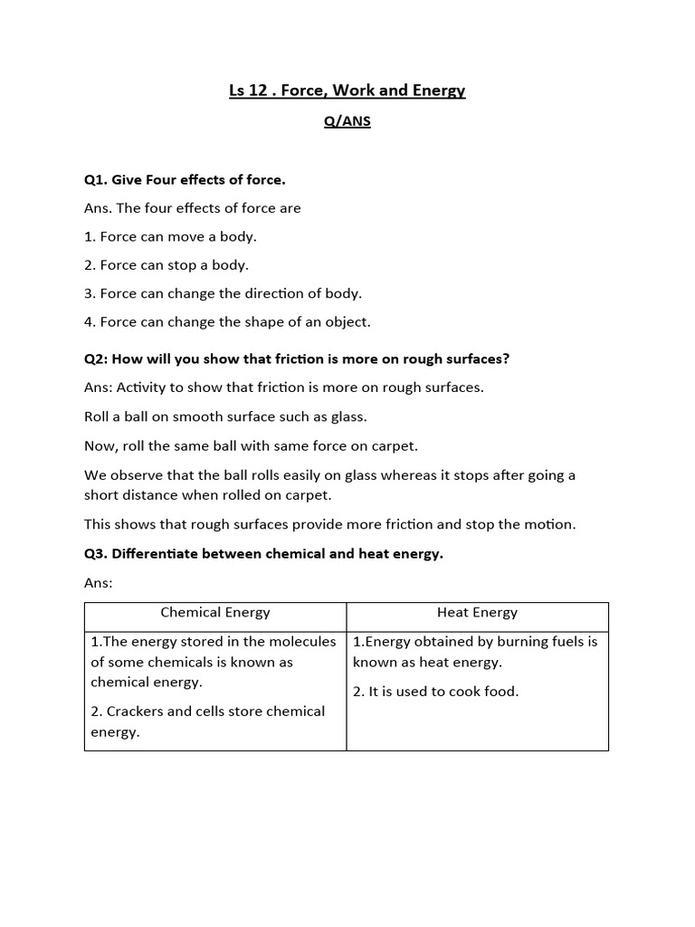 Force, Work and Energy-IV | PDF