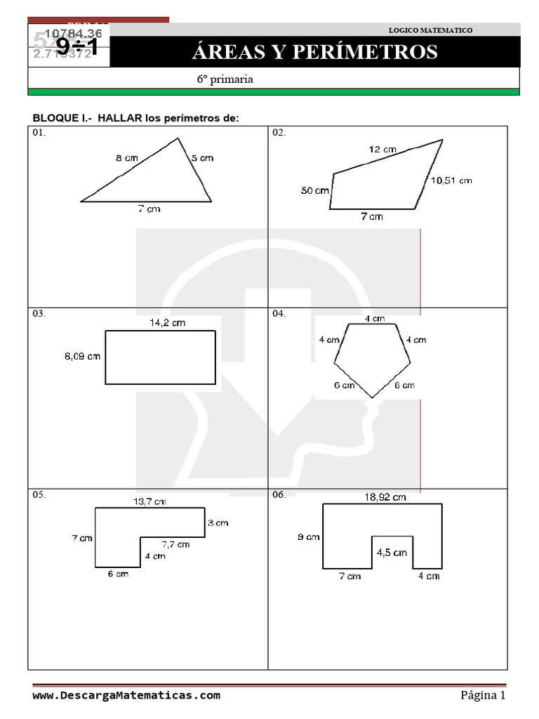 26 Áreas y Perímetros Sexto de Primaria | PDF | Hogar, jardinería y ...