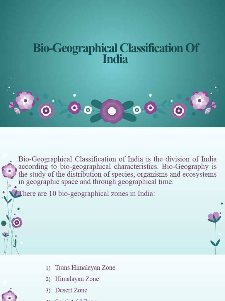Bio-Geographical Classification of India_1 | PDF | Earth Sciences ...