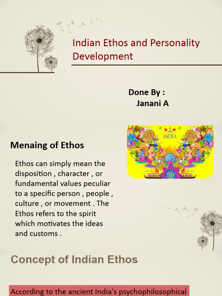 Indian Ethos in Personality Development | PDF | Ātman (Hinduism) | Soul