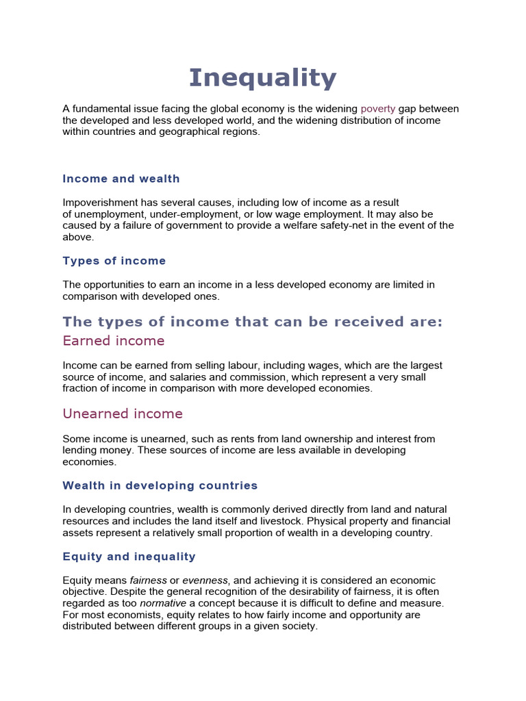 Inequality Pdf Purchasing Power Parity Gini Coefficient