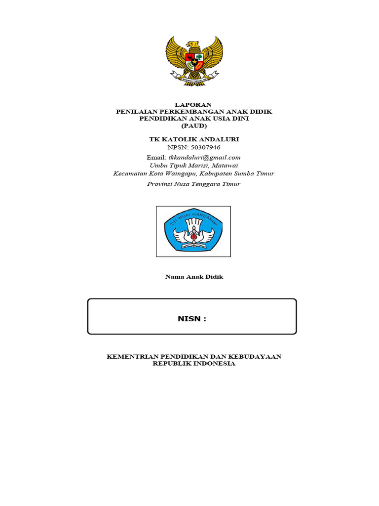 Contoh Narasi Raport Kumer | PDF