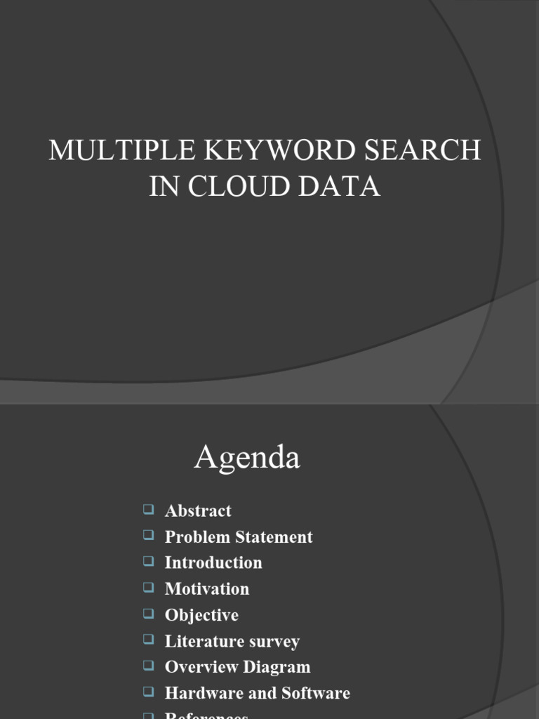 2 - PPT Multi Keyword Search in Cloud Data | PDF | Cloud Computing | Information Retrieval