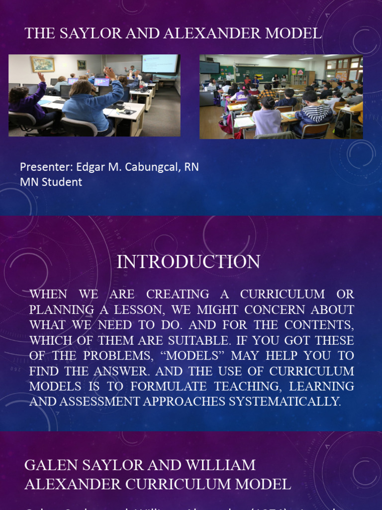 The Saylor and Alexander Model | PDF | Curriculum | Evaluation