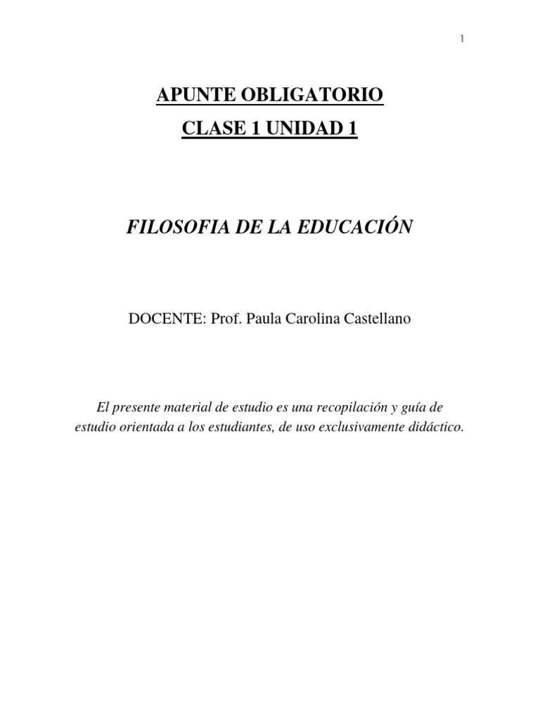7 U1 APUNTE OBLIGATORIO CLASE 1 FILOSOFIA | PDF | Science | Conocimiento