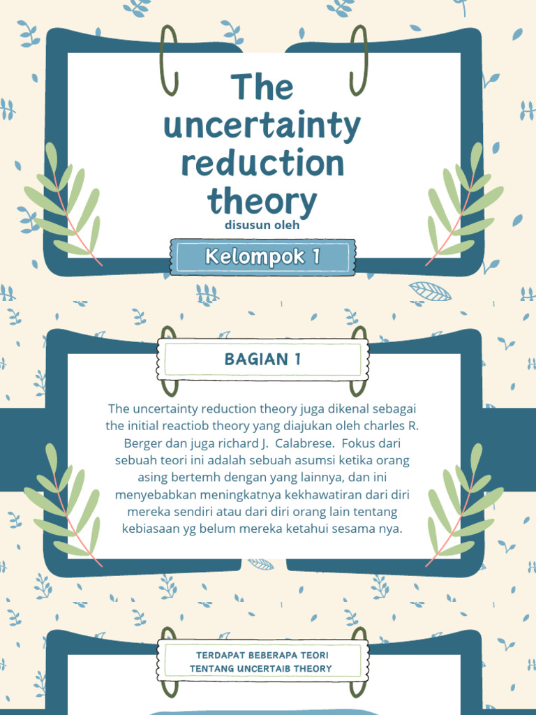 The Uncertainty Reduction Theory | PDF | Filsafat | Sains & Matematika