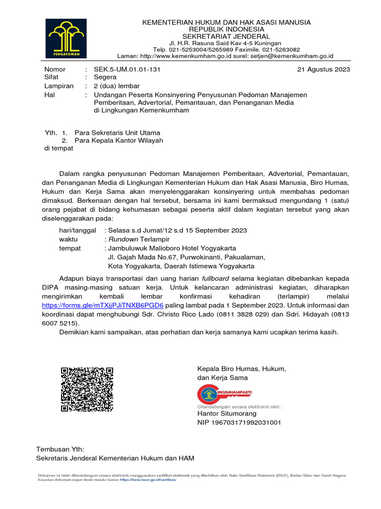 Undangan Peserta | PDF