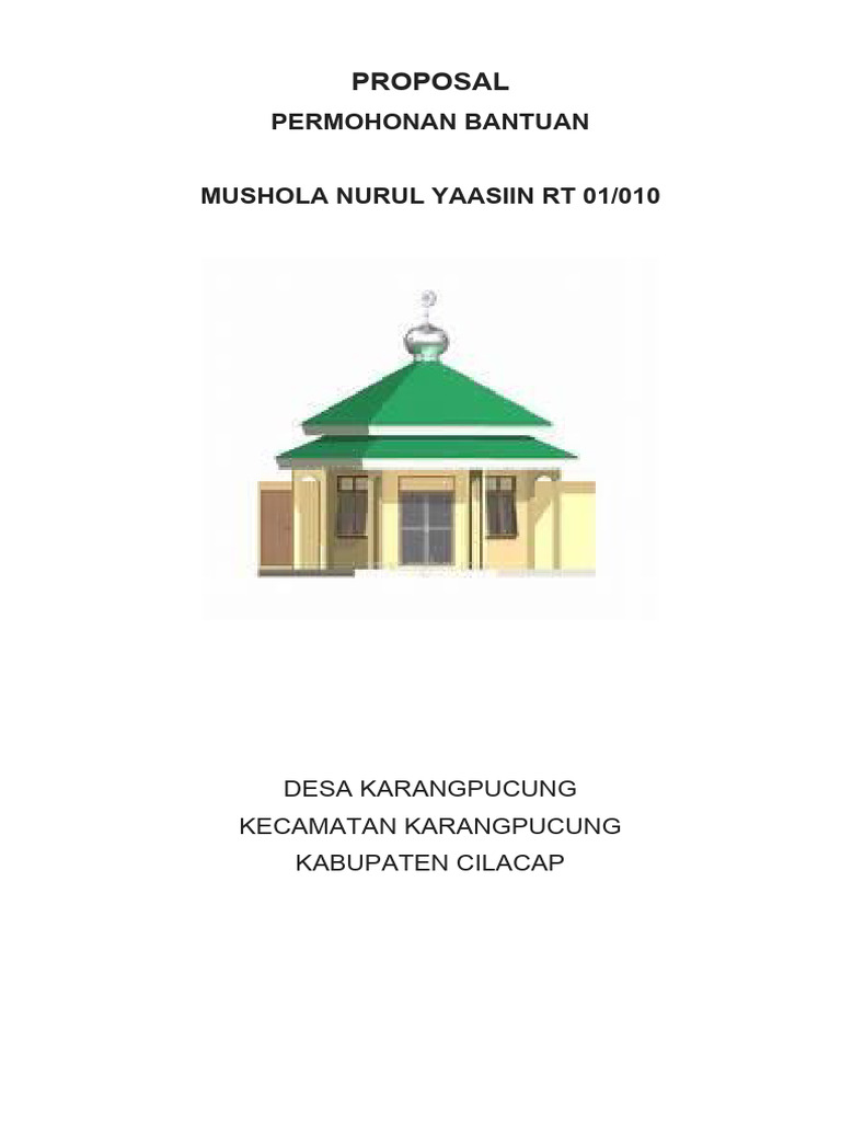 Proposal Mushola Nurul Yasin RT 01 RW 10 | PDF