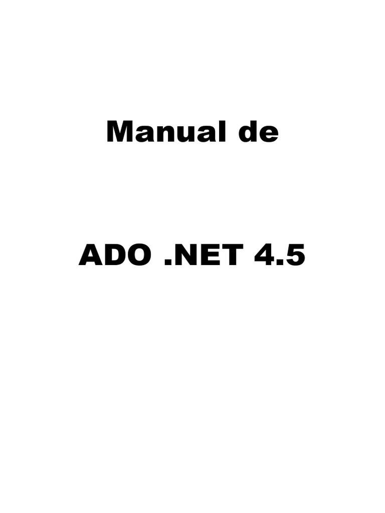 02 Manual de ADO .NET 4.5 | PDF | Consulta integrada de idiomas ...
