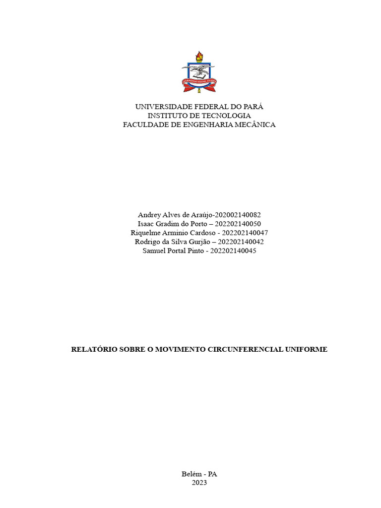 Relatório 3 - LAB BASICO I UFPA | PDF | Tempo | Mecânica