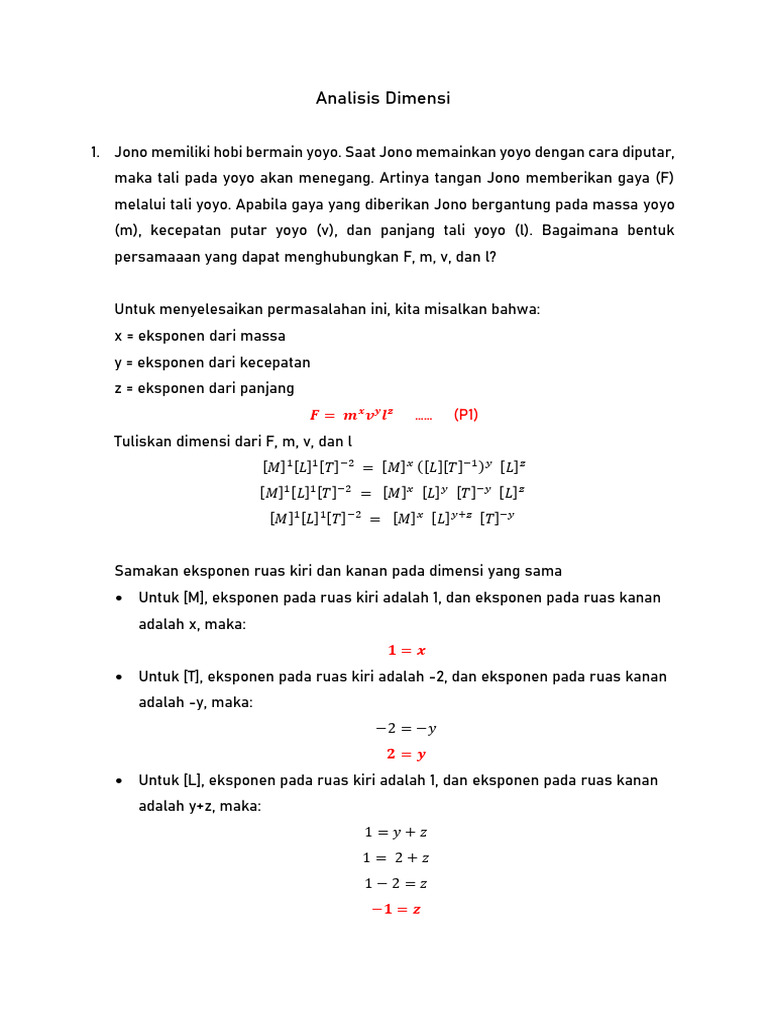 Analisis Dimensi | PDF