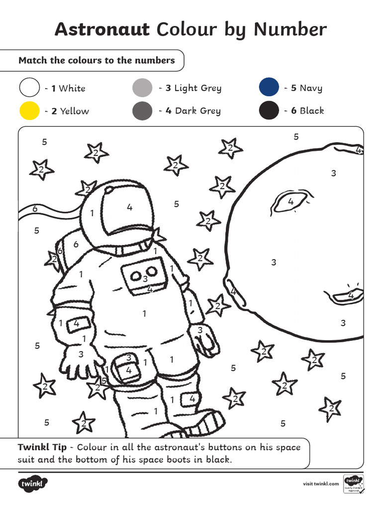 Astronaut Coloring Activity Guide | PDF | Color