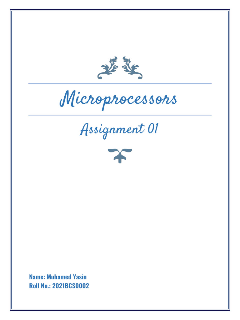 Microprocessors: 8085 & 8086 Overview | PDF | Central Processing Unit | Input/Output