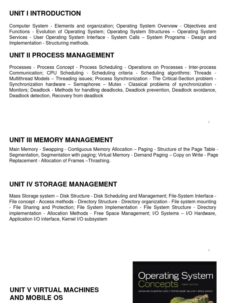 Os Unit 1 Pdf Operating System Computer Data Storage