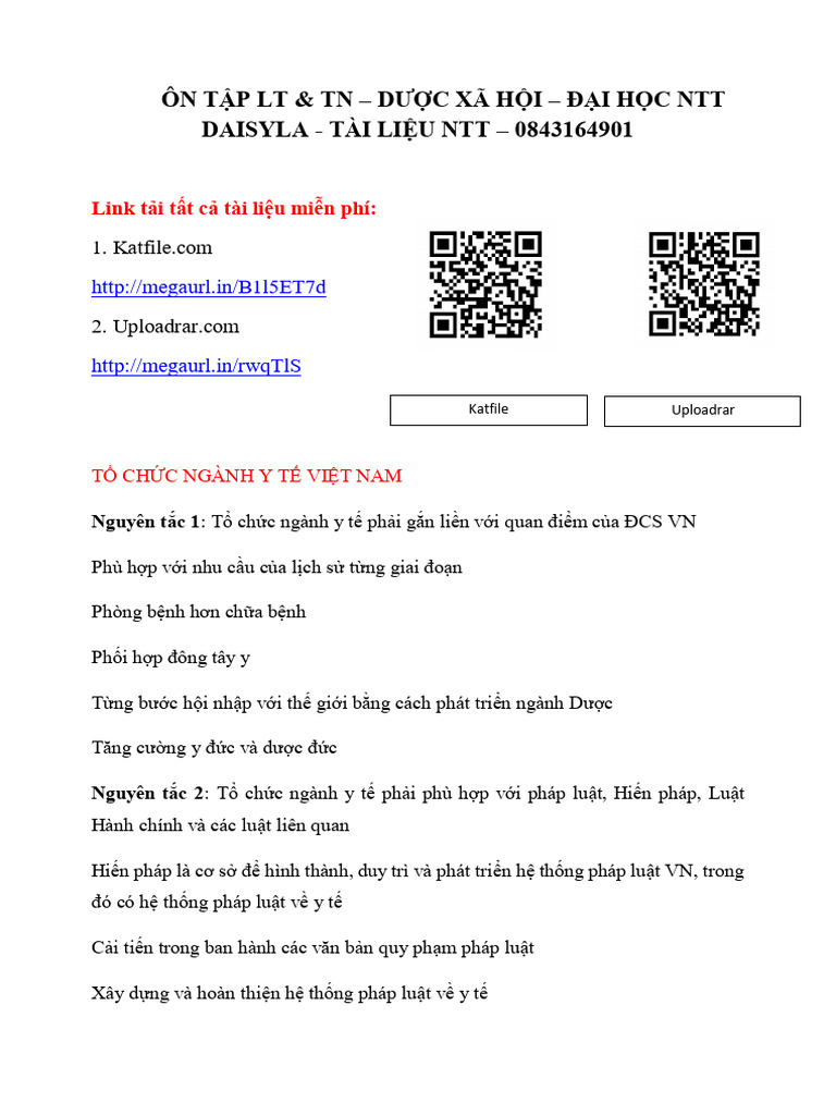 TỔNG FULL TN - DƯỢC XÃ HỘI - ĐH NTT | PDF