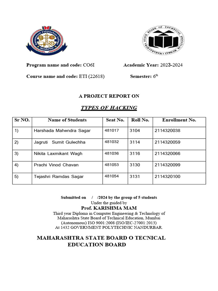 ETI MICRO PROJECT | PDF | Cybercrime | Security Hacker