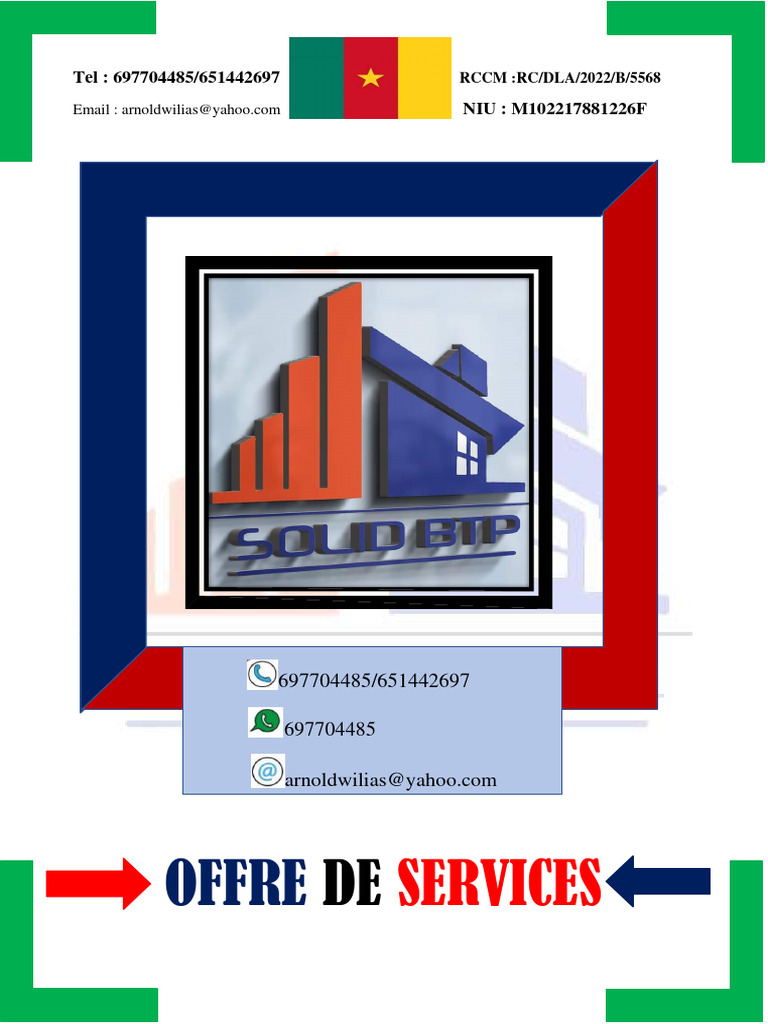 Offre de Services de Solid BTP Sarl | PDF | Génie du bâtiment ...