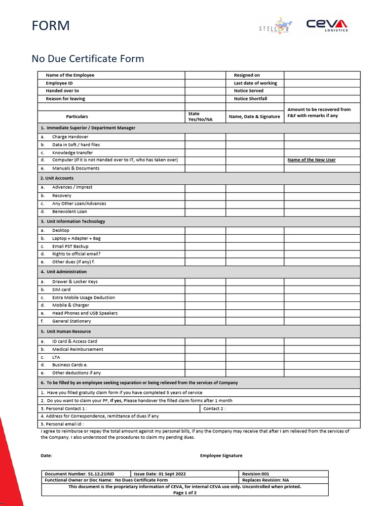 51.12.21IND No Dues Certificate Form | PDF | Computing | Computer Science