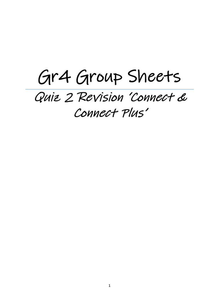Gr4 Quiz 2 Revision: Connect Plus Units | PDF | Ancient Egypt